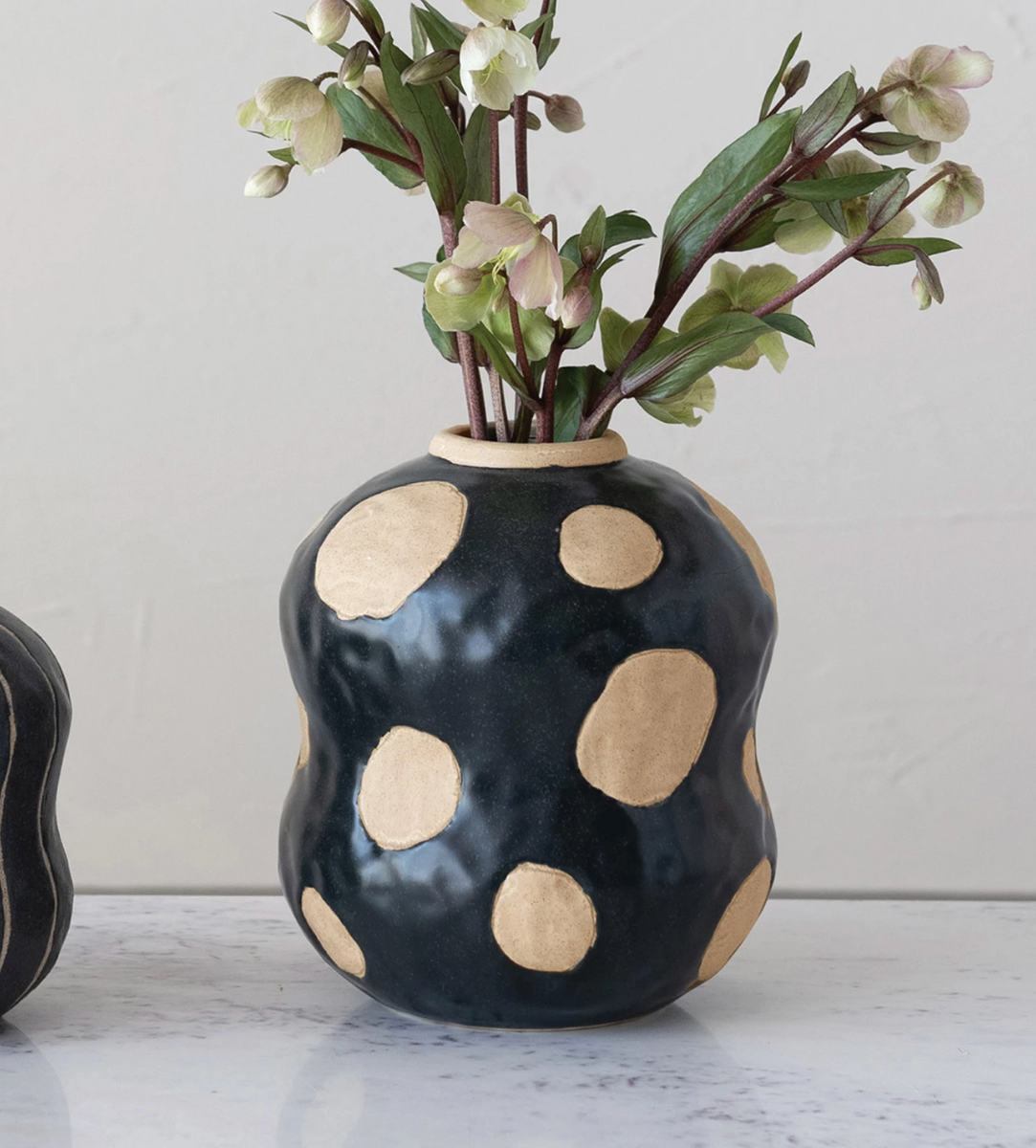 Stoneware Dotted Vase – Simply Perfect