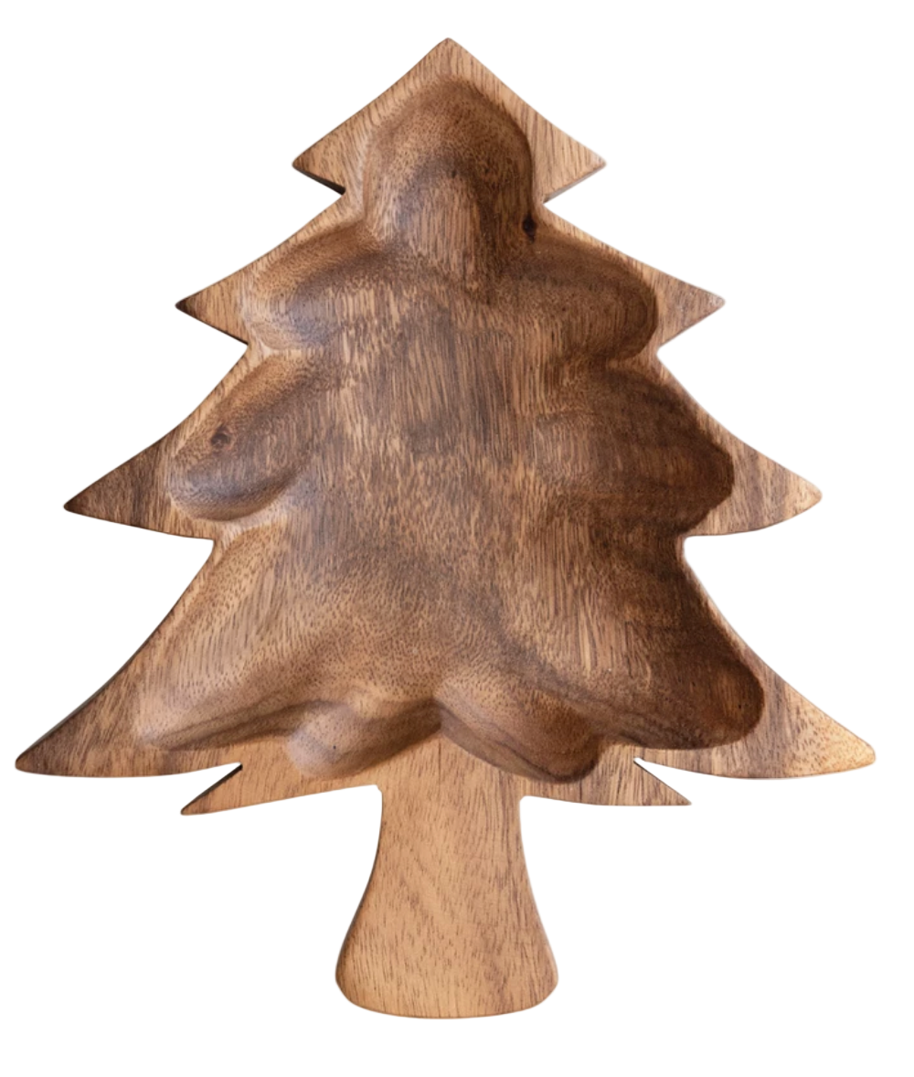 Acacia Wood Christmas Tree Shaped Bowl – Simply Perfect